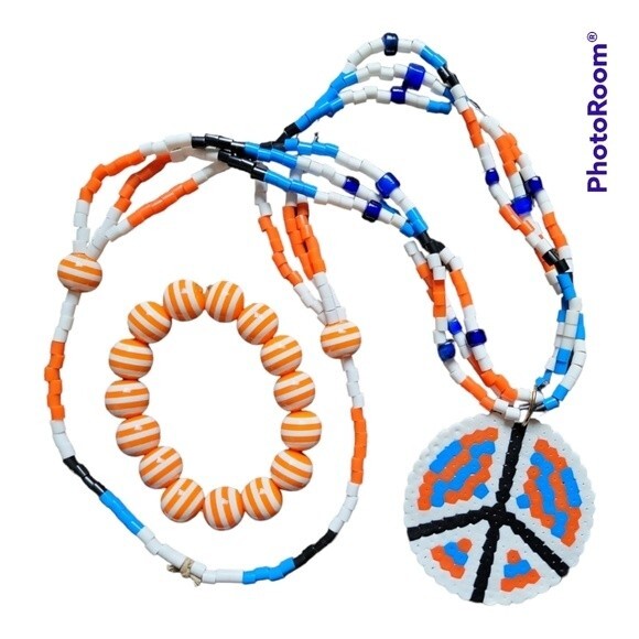 Other | Peace Sign Perler Bead Necklace Gumball Bracelet | Poshmark